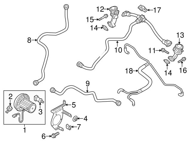 Genuine VW/Audi 06E131143AJ Air Pump Hose - Audi | AU06E131143AJ