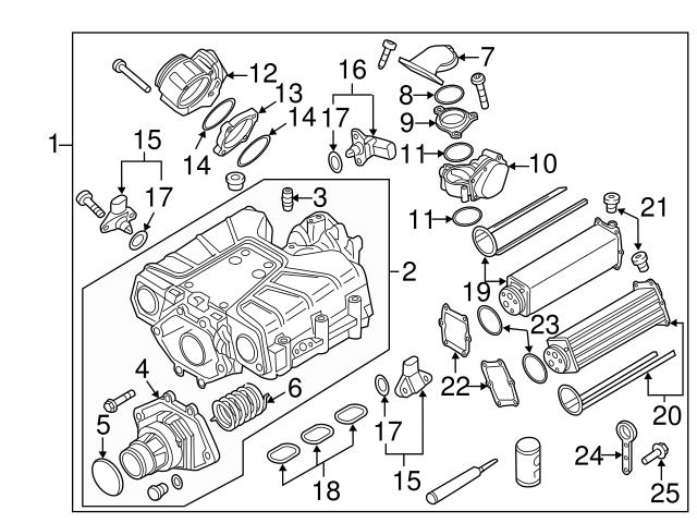 Genuine VW/Audi 06E145723A Intercooler Gasket; Outer - Audi | AU06E145723A