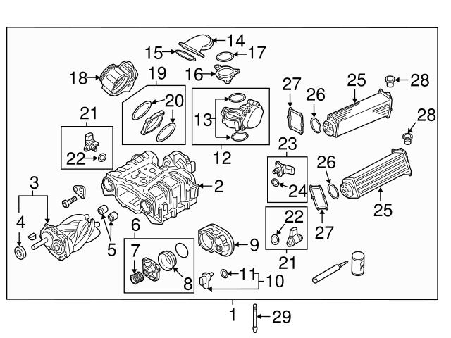 Genuine VW/Audi 06E145723H Intercooler Seal; Left, Right - Audi ...
