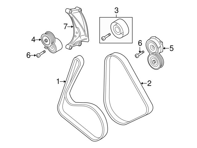 Genuine VW/Audi 06E903133AF Belt Tensioner Assembly; Left - VW ...