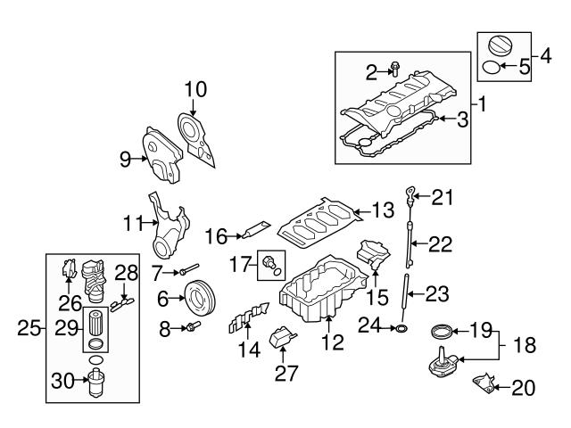 Genuine VW/Audi 06F109147 Timing Cover; Lower, Front SKU: 1501164-VW ...