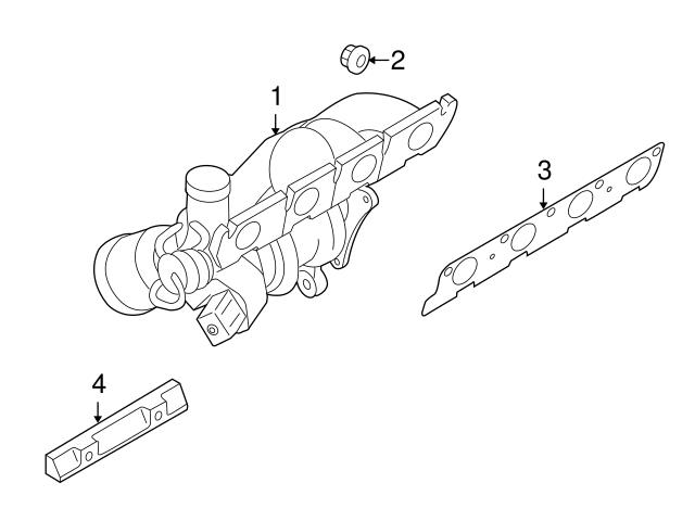 Genuine VW/Audi 06F253709A Turbocharger Bracket; Lower - Audi, VW ...