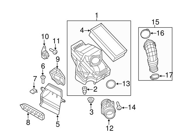 Genuine VW/Audi 06H129629L Air Intake Hose - Audi | AU06H129629L