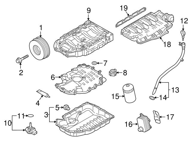 Genuine VW/Audi 06H133209G Intake Manifold; Lower - Audi | 06H133209F ...