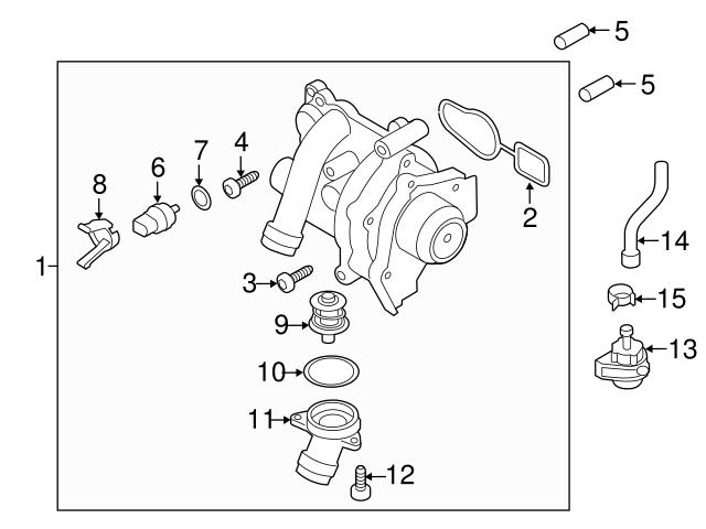 Genuine VW/Audi 06J121121 Thermostat Housing - Audi, VW | VW06J121121