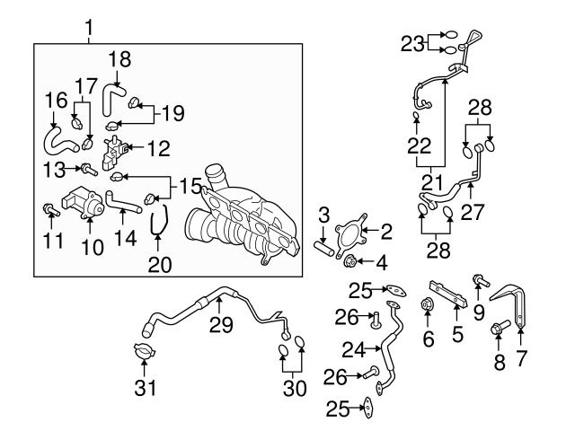 Genuine VW/Audi 06J121497H Turbocharger Oil Line - Audi, VW | VW06J121497H