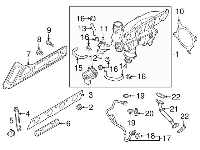 Genuine VW/Audi 06J145718E Vacuum Hose/Line; Center - Audi, VW ...