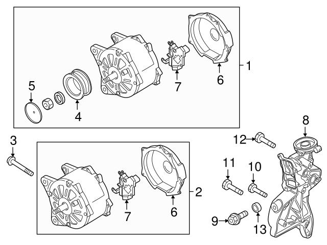 Genuine VW/Audi 06J903143AH Alternator Bracket - Audi, VW | 06J903143Q ...