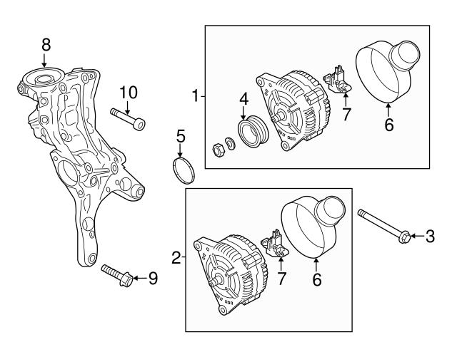 Genuine VW/Audi 06J903143AK Alternator Bracket - Audi | AU06J903143AK
