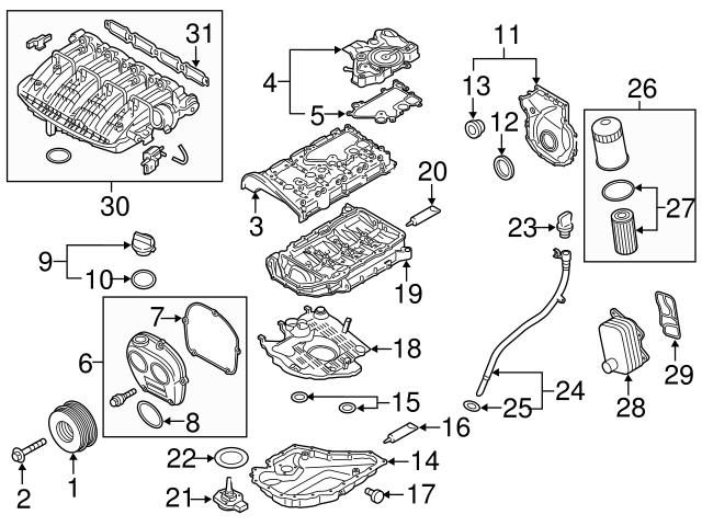 Genuine VW/Audi 06K103601 Oil Pan; Lower - VW | 06K103603DD VW06K103601