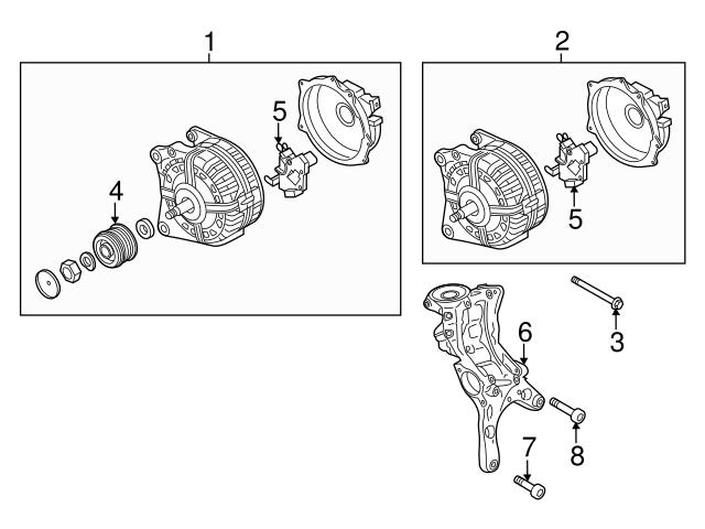 Genuine VW/Audi 06K903026B Alternator - Audi, VW | VW06K903026B