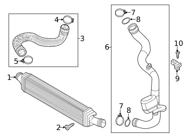 Genuine VW/Audi 06K907386D Air Charge Temperature Sensor - Audi, VW ...