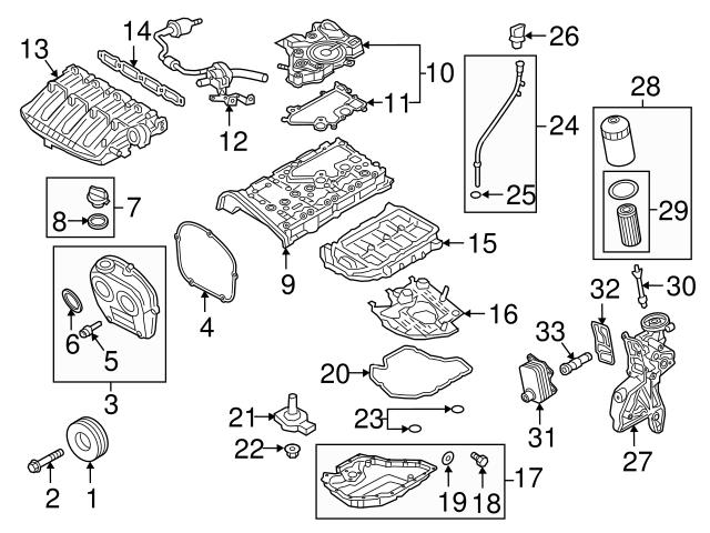 Genuine VW/Audi 06L103600F Oil Pan; Lower - Audi | AU06L103600F