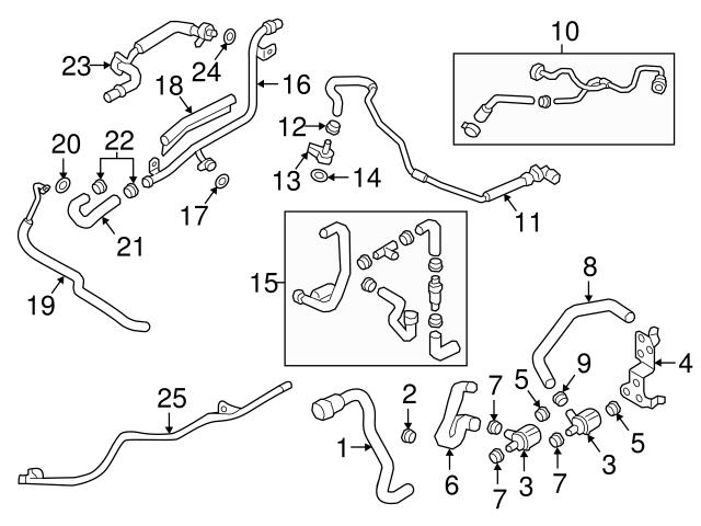 Genuine VW/Audi 06L121075S Coolant Bypass Pipe; Front - Audi ...