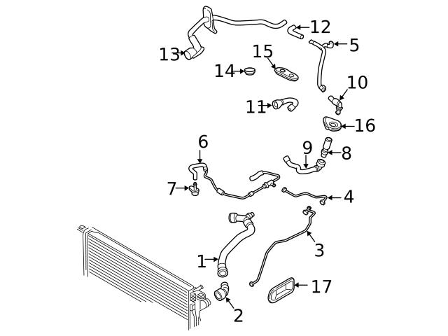 Genuine VW/Audi 06L121081AD Engine Coolant Overflow Hose - Audi ...