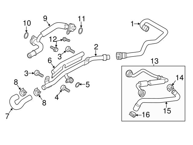 Genuine VW/Audi 06L133833A Engine Water Pump Insulator; Rear, Upper ...