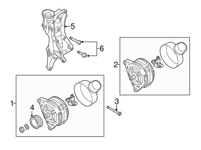Genuine VW/Audi 06L903024FX Alternator - Audi | 06L903024AX AU06L903024FX