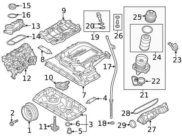 Genuine VW/Audi 06M103603AF Oil Pan; Upper - Audi | 06M103603AH ...