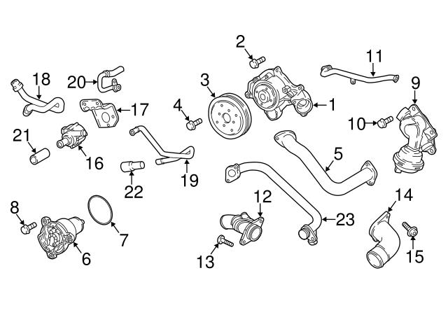 Genuine VW/Audi 06M121115K Thermostat Housing - Audi | 06M121115G ...