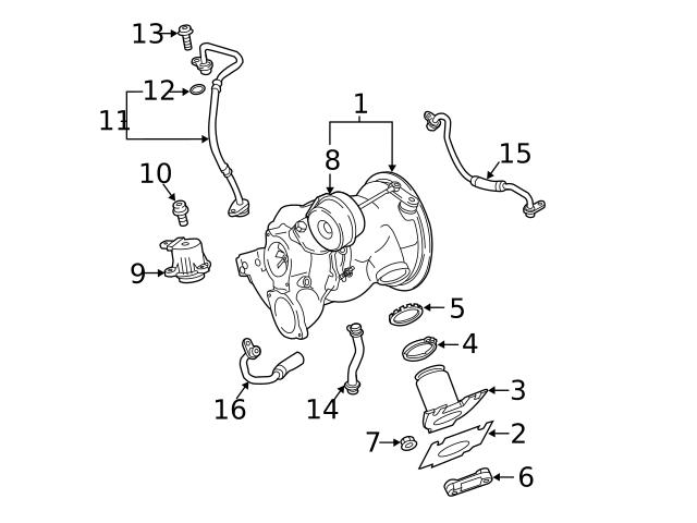 Genuine VW/Audi 06M145144E Turbocharger Oil Line - Audi | AU06M145144E