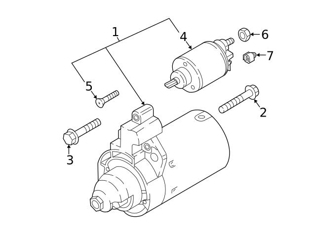 Genuine VW/Audi 06M911022 Starter - Audi | AU06M911022