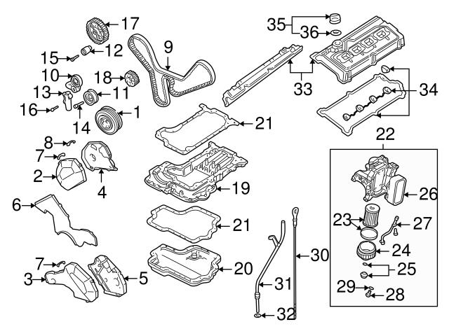 Genuine VW/Audi 077103471P Valve Cover; Left - Audi, VW | 077103471M ...