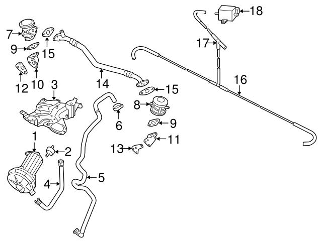 Genuine VW/Audi 077145718G Vacuum Line - Audi, VW | VW077145718G