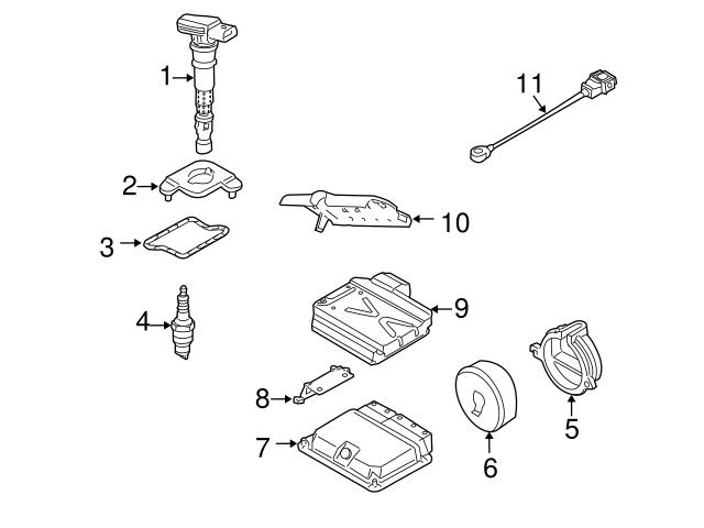 Genuine VW/Audi 077905377F Ignition Knock (Detonation) Sensor - Audi ...