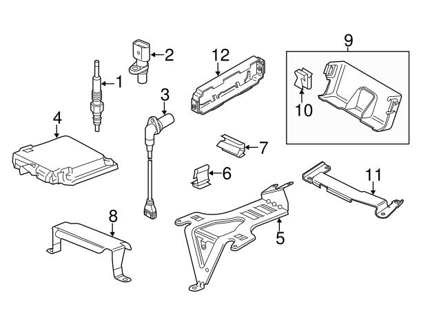 Genuine VW/Audi 077905381K Crankshaft Position Sensor - Audi, VW ...