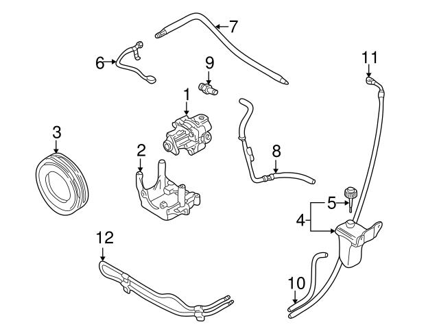 Genuine VW/Audi 078145255H Power Steering Pump Pulley - Audi, VW ...