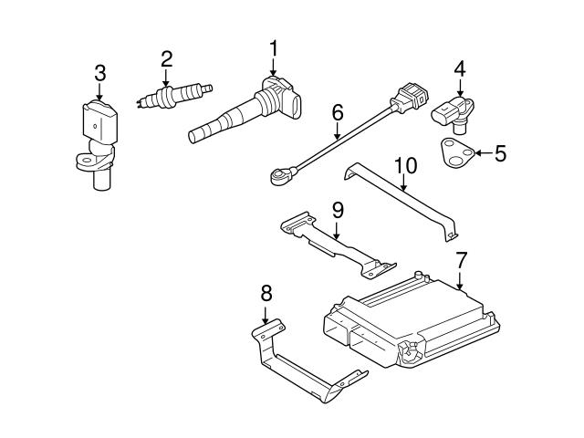 Genuine VW/Audi 078906435 Crankshaft Position Sensor Bracket - Audi ...