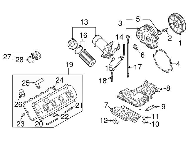 Genuine VW/Audi 079103472AA Valve Cover; Right - Audi | 079103472H ...