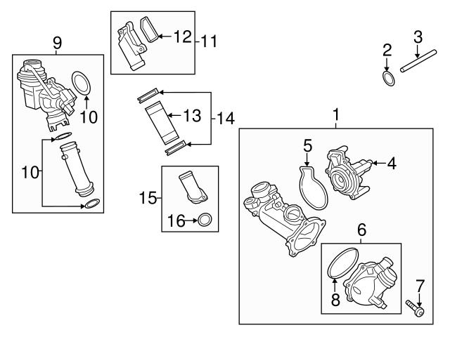 Genuine VW/Audi 079121014M Engine Water Pump Housing Gasket - Audi ...