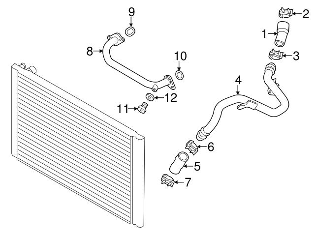 Genuine VW/Audi 079121065BQ Coolant Pipe; Lower - Audi | AU079121065BQ