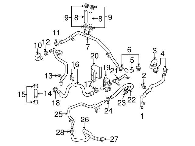 Genuine VW/Audi 079121065CR Coolant Pipe; Rear - Audi | AU079121065CR