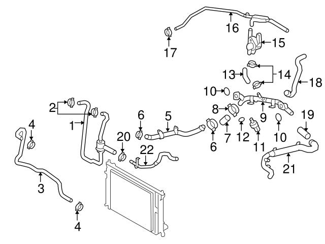 Genuine VW/Audi 079121070BJ Coolant Pipe - Audi | AU079121070BJ