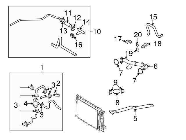 Genuine VW/Audi 079121071AA Cooling System Crossover Line - Audi ...