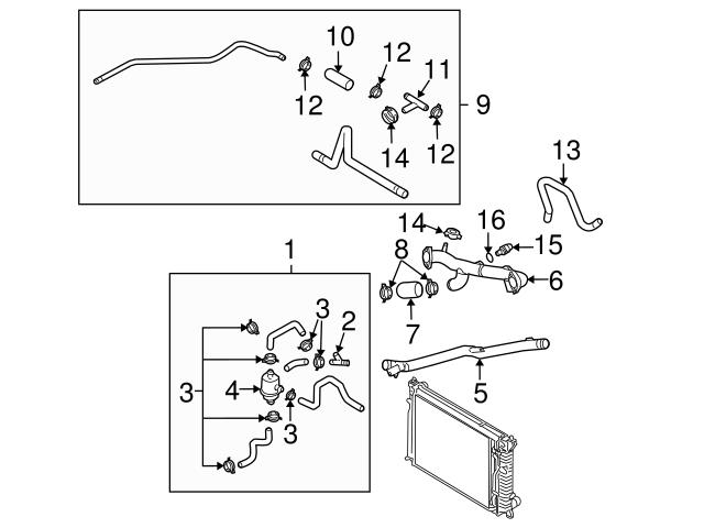 Genuine VW/Audi 079121071R Coolant Pipe; Rear - Audi | AU079121071R