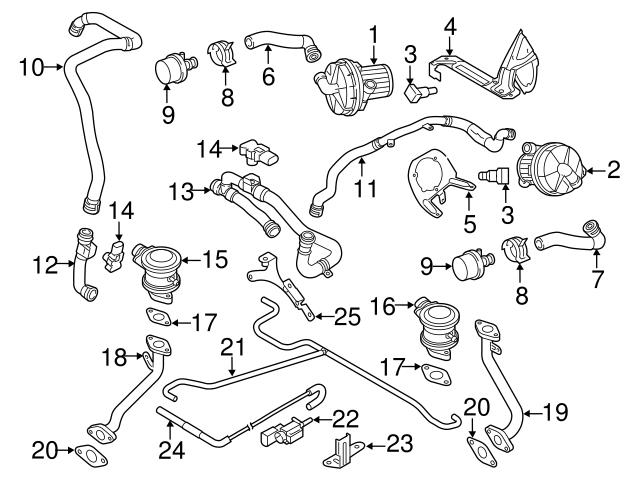 Genuine VW/Audi 079131605AR Air Pump Hose; Left - Audi | AU079131605AR