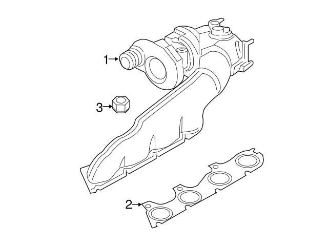 Genuine VW/Audi 079253039M Exhaust Manifold Gasket; Left, Right - Audi ...