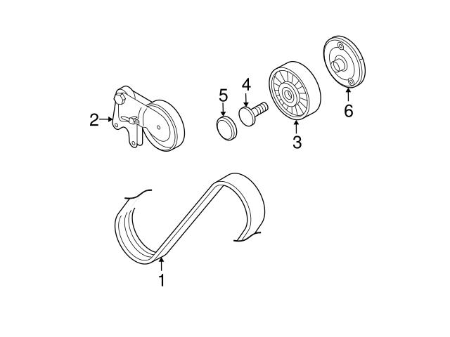 Genuine VW/Audi 079903341D Drive Belt Idler Pulley - Audi | AU079903341D