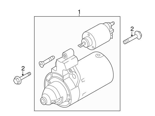 Genuine VW/Audi 079911022X Starter - Audi | AU079911022X