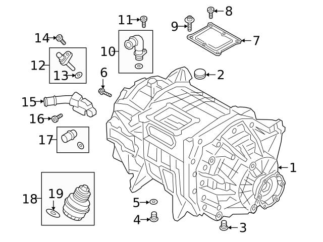 Genuine VW/Audi 079919525M Coolant Temperature Sensor; Rear - Audi ...