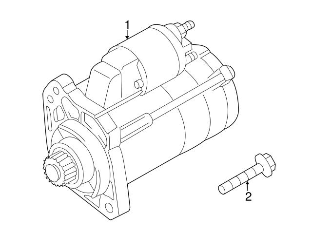 Genuine VW/Audi 07C911023F Starter - Audi, VW | 07C911023D VW07C911023F