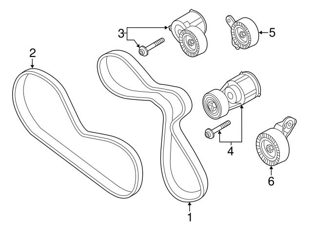 Genuine VW/Audi 07K903315AB Belt Tensioner Assembly - Audi ...