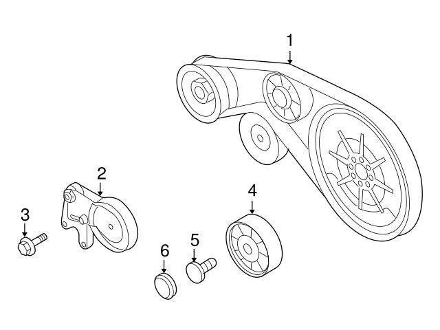Genuine VW/Audi 07L903389B Drive Belt Idler Pulley - Audi | AU07L903389B