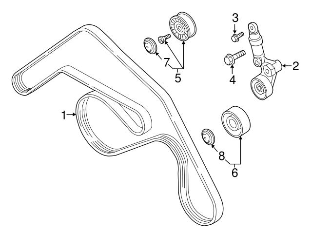 Genuine VW/Audi 07P145933B Serpentine Belt - Audi | AU07P145933B