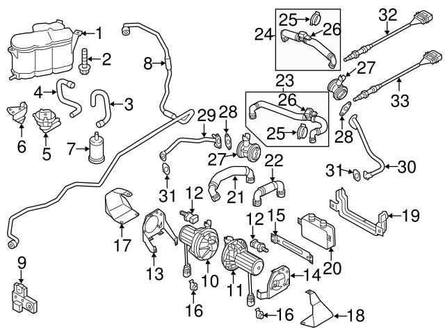 Genuine VW/Audi 07P906265J Oxygen Sensor; Left Rear, Left Front - Audi ...