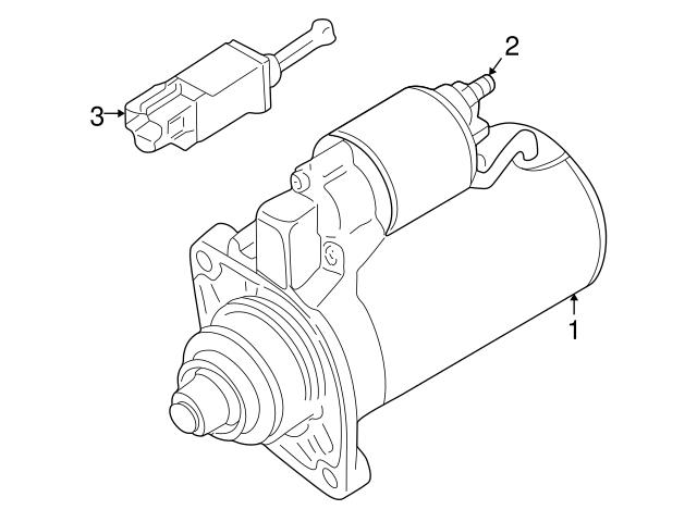 Genuine VW/Audi 09A911023BX Starter - VW | 09A911023B VW09A911023BX
