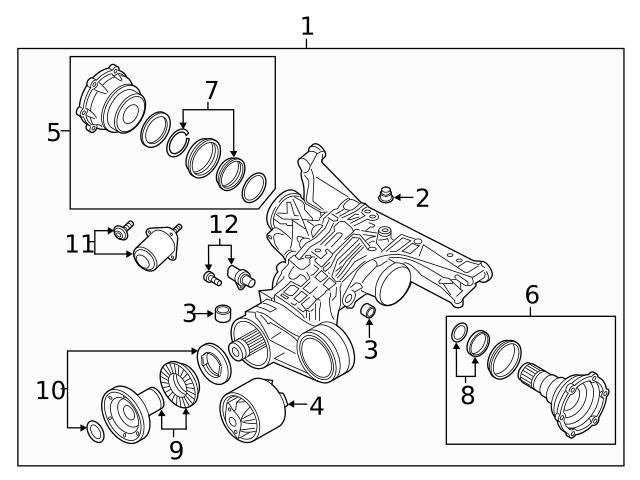 Genuine VW/Audi 09R598074 Axle Output Shaft Seal; Right - Audi ...